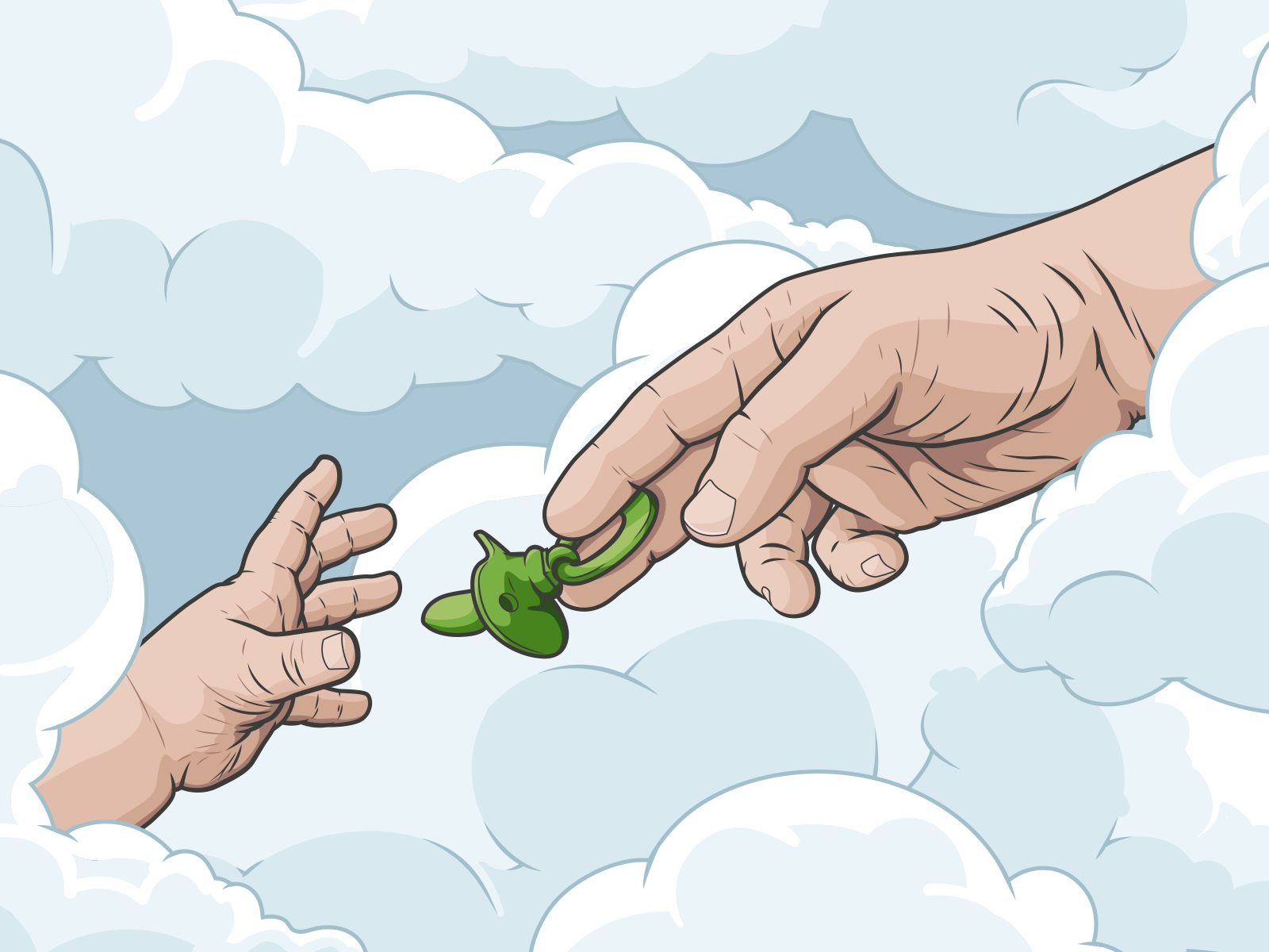 Tenacious D illustration for Sparrow Sleeps by Peter Lockhart on Dribbble