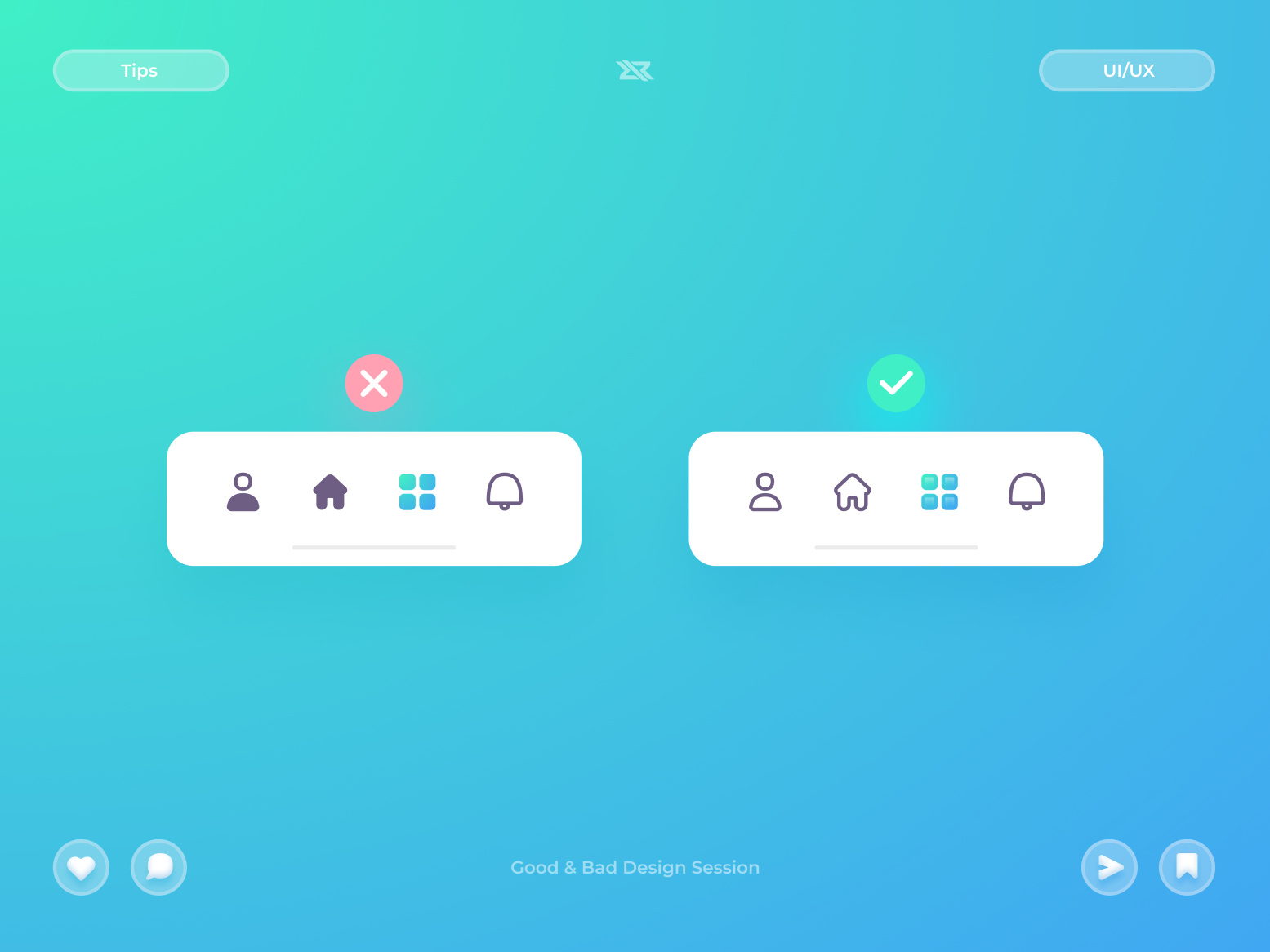 Bad & Good Bottom NavBar Design by MrwProduction on Dribbble