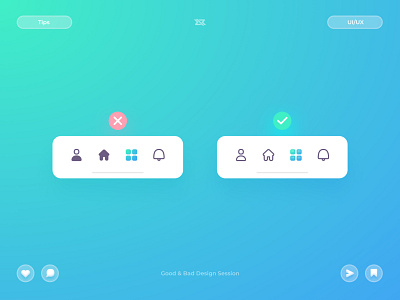 Bad & Good Bottom NavBar Design by MrwProduction on Dribbble