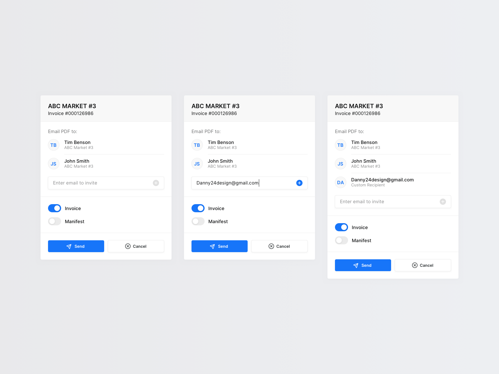 Share Pop Ups by Daniel Lugo on Dribbble