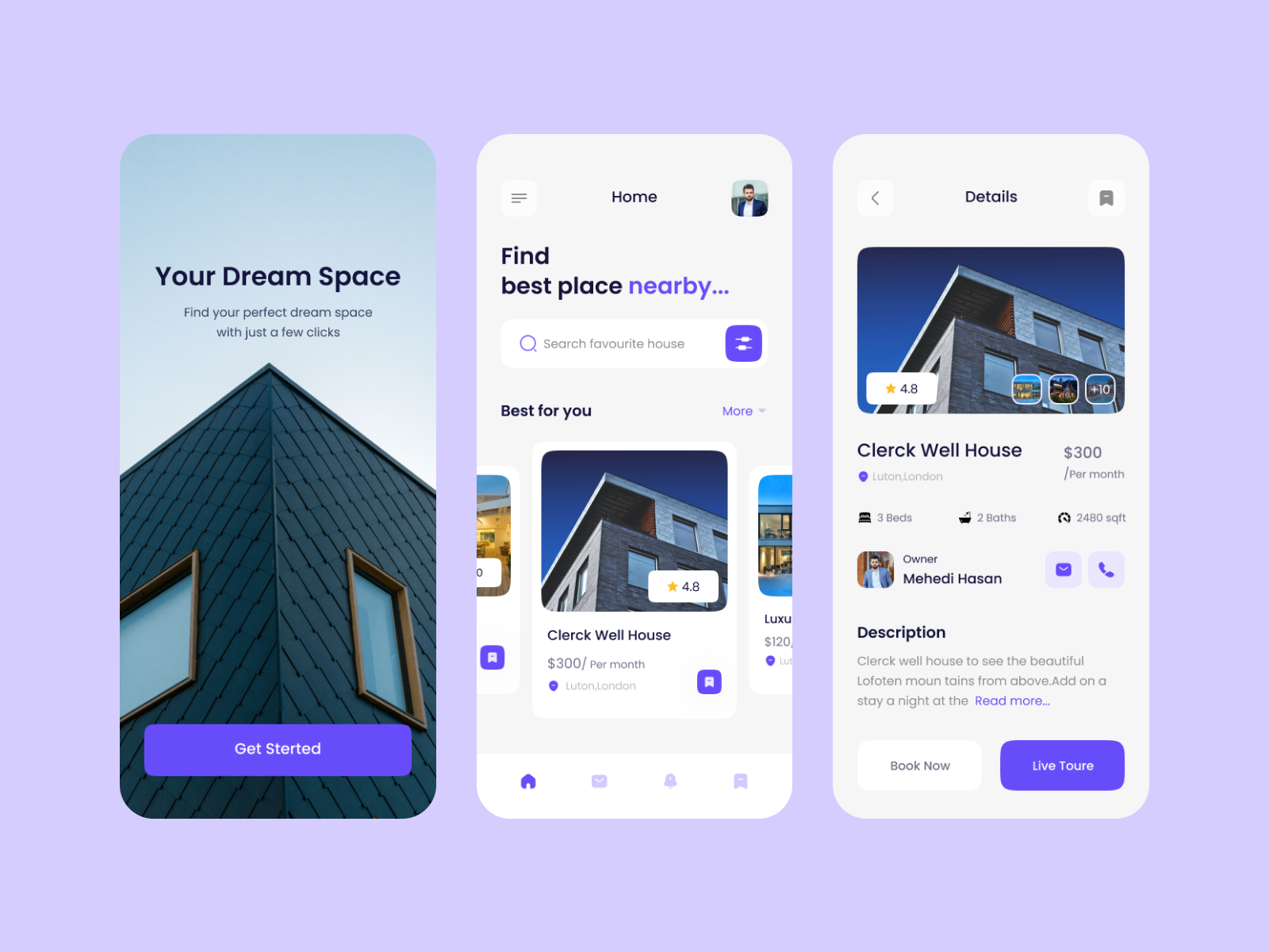 Real Estate Mobile App by Mehedi Hasan Rana on Dribbble