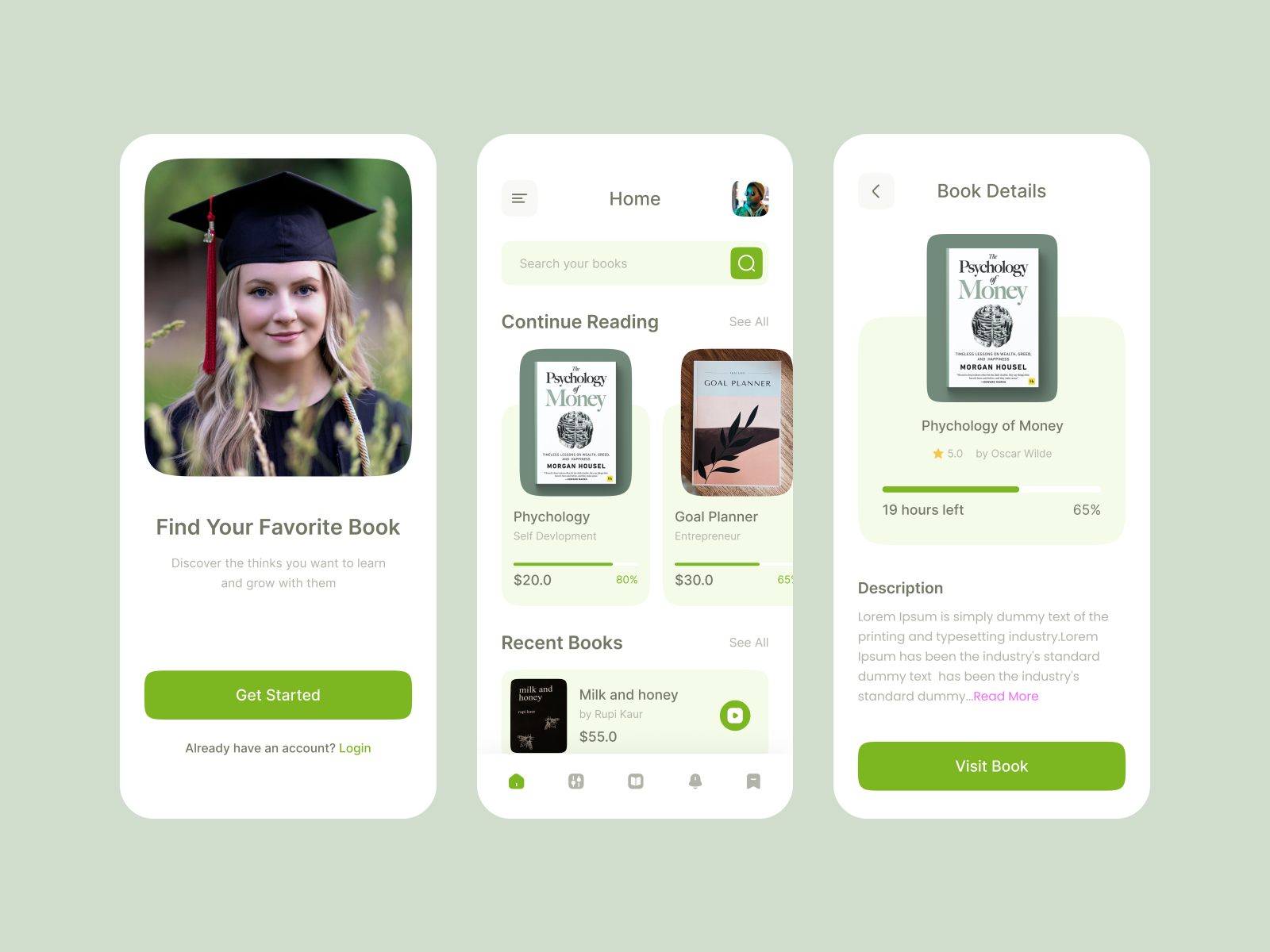 E-Book Mobile App by Mehedi Hasan Rana on Dribbble
