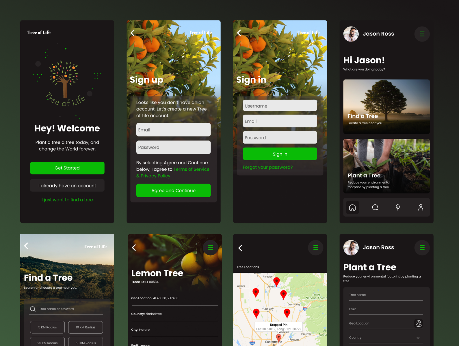 Tree of Life - Tree Tracking Web Application by Asafa Makan'a on Dribbble