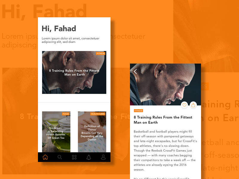 Healthcare Magazine App by Fahad Designs on Dribbble