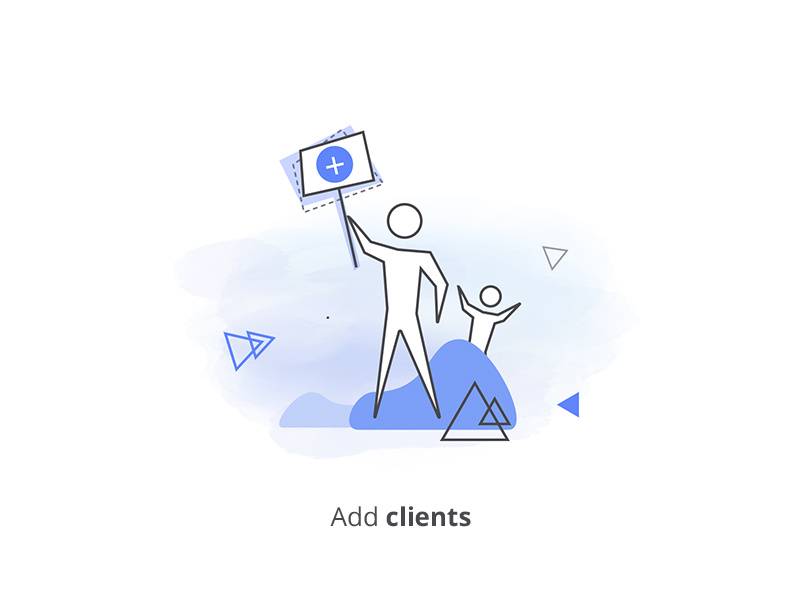 Add Clients Illustration by Razvan Hosu on Dribbble