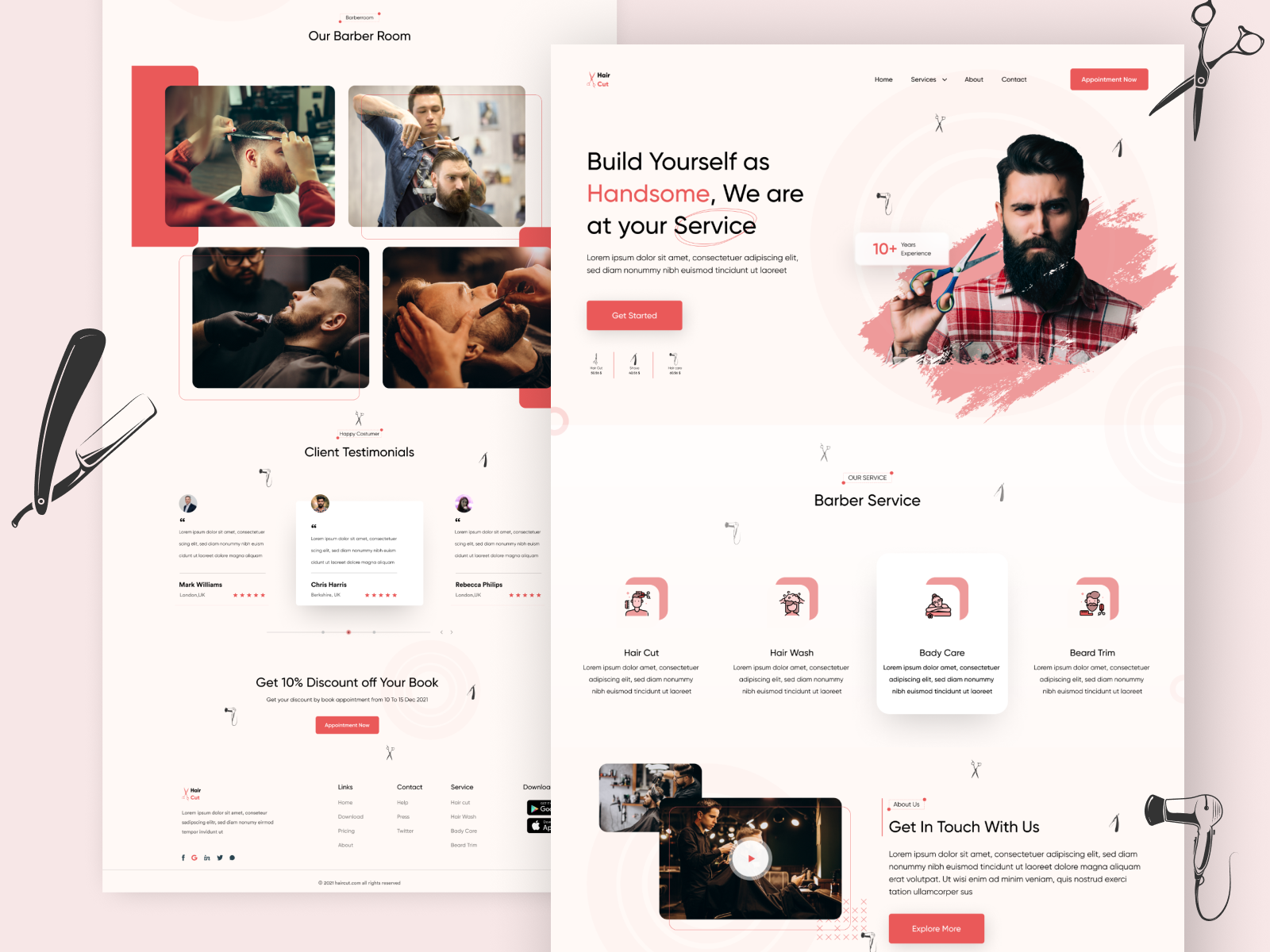 Barber Shop by Aminul - UX/UI Designer on Dribbble