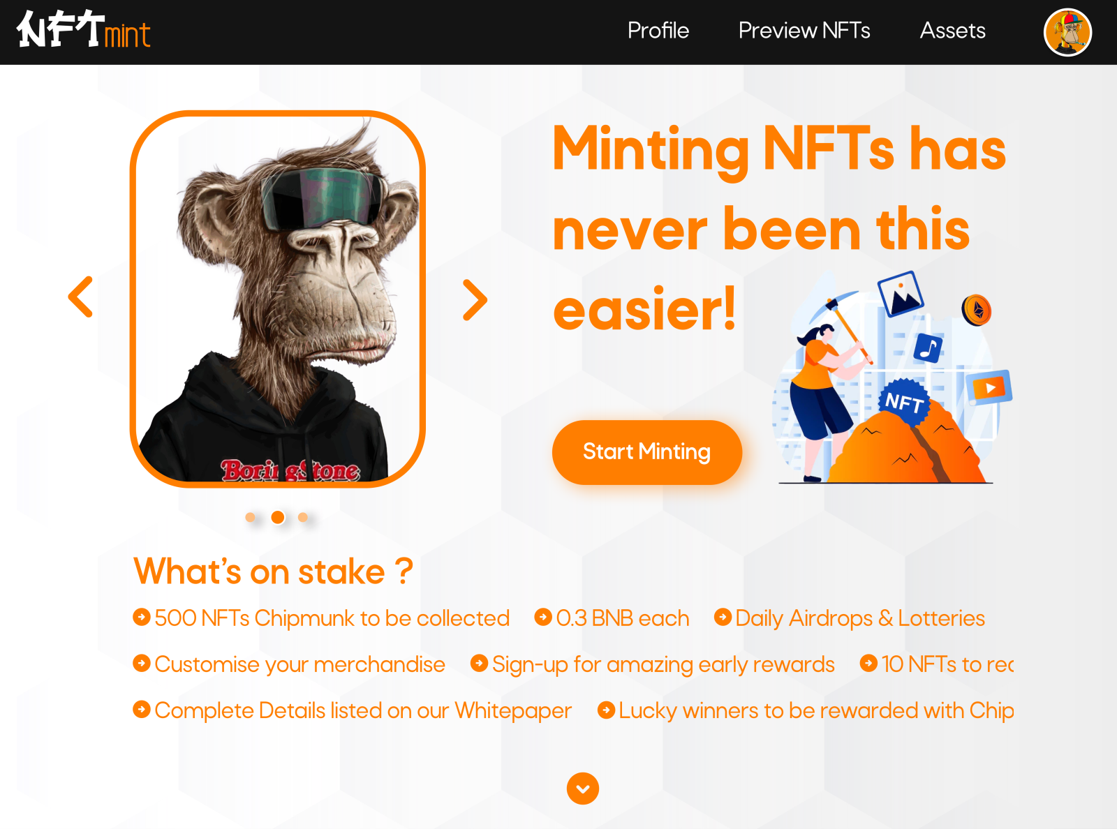 NFT mint - Landing Page by Khan M Faisal Nafis on Dribbble