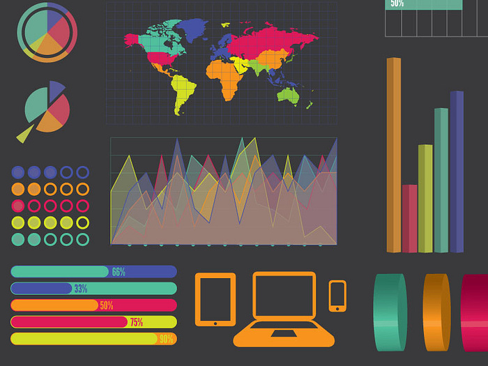 Free infographics Template by James George on Dribbble