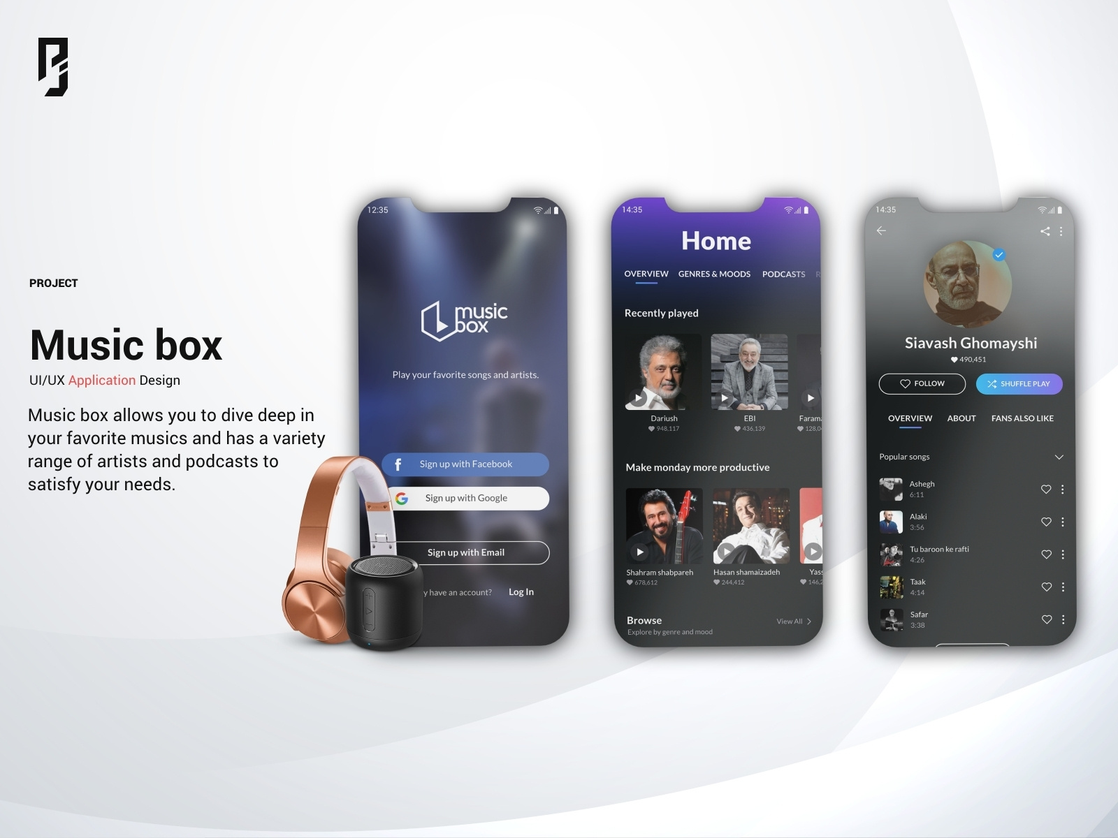 Music Box by parham jalali on Dribbble