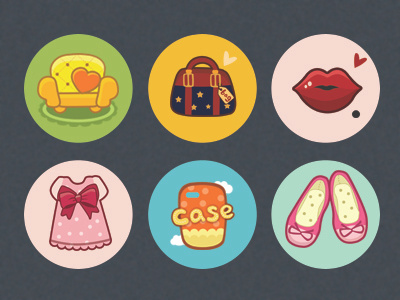 Painted Icons by Crystal Hoo on Dribbble