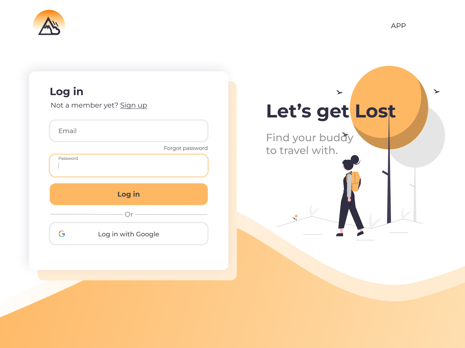 Daily UI - 001 Sign up by Vendula Masarová on Dribbble