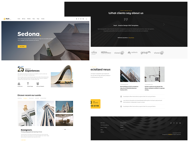 Rush - Architecture PSD Templates by Zozo Studio on Dribbble