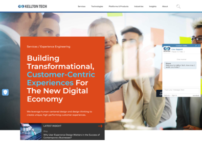 Glimpse of Kellton Tech's New Landing Page by Mike Kelvin on Dribbble