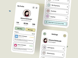 Profile Screen designs, themes, templates and downloadable graphic ...