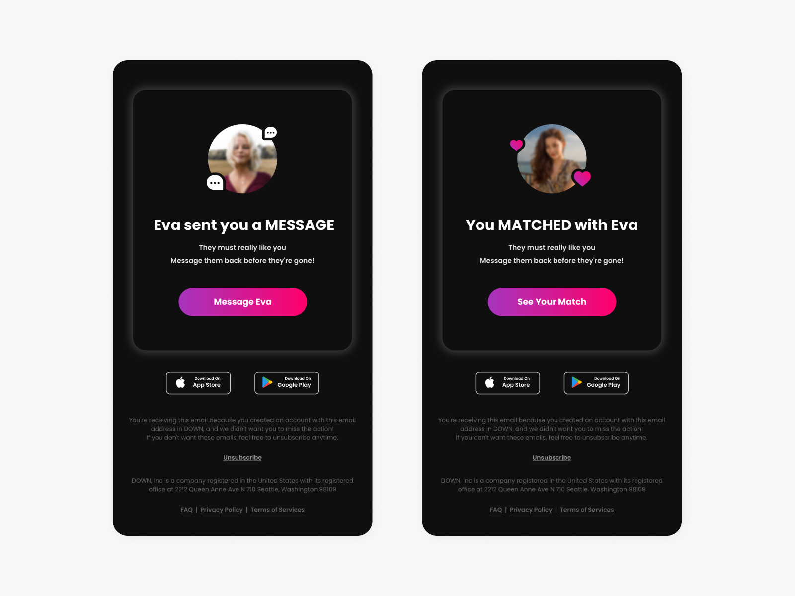 Dark Theme Email Template by Alison Hu on Dribbble