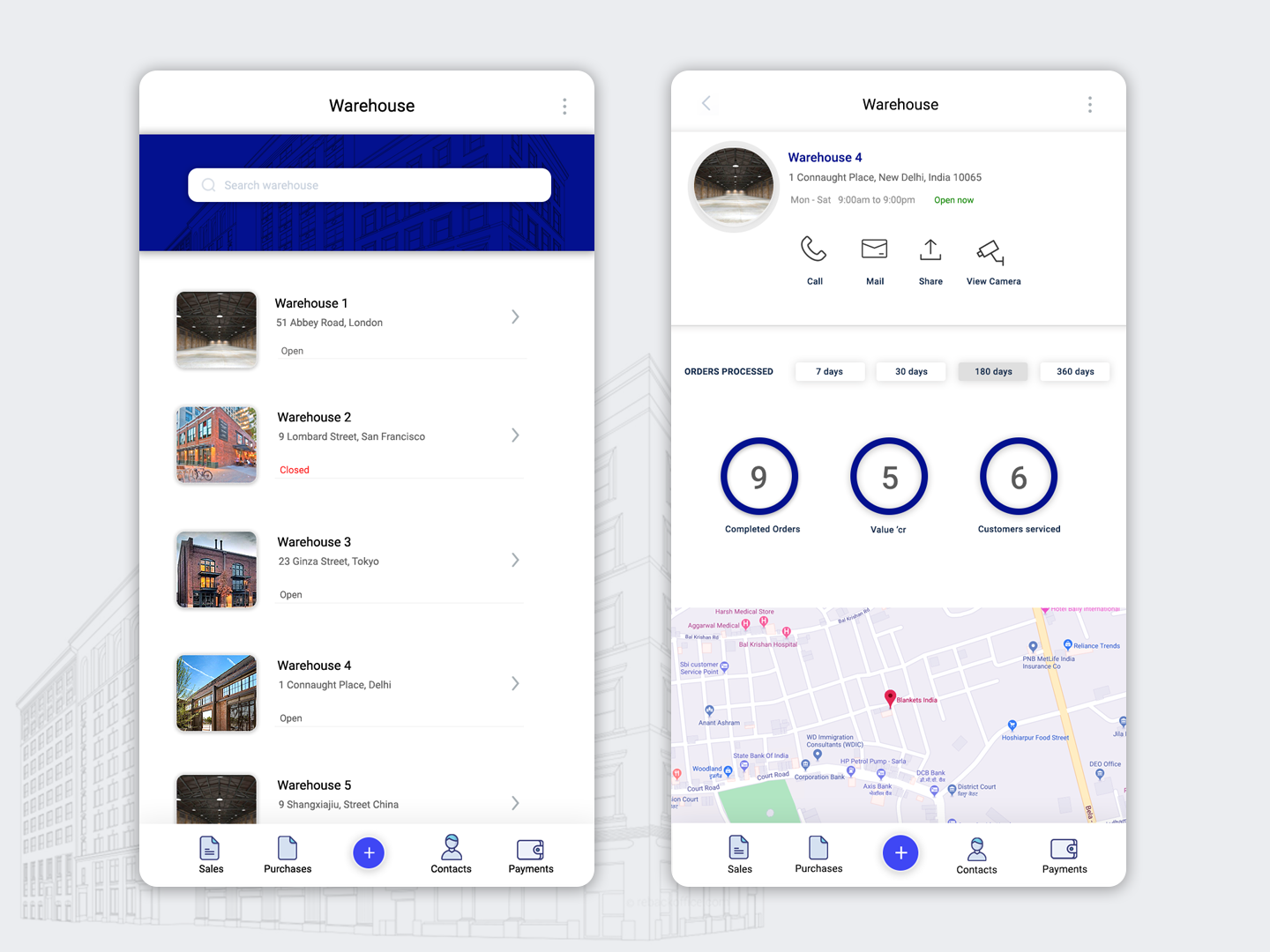 Warehouse app screen by Puneet Mehta on Dribbble
