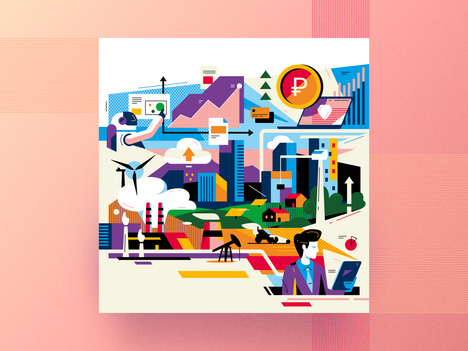 Economics by Alexander Tolstov on Dribbble