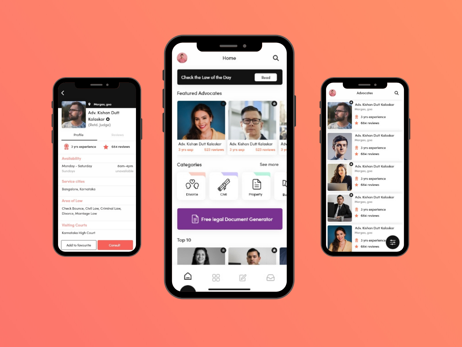 Lawyer App UI by Haztech on Dribbble