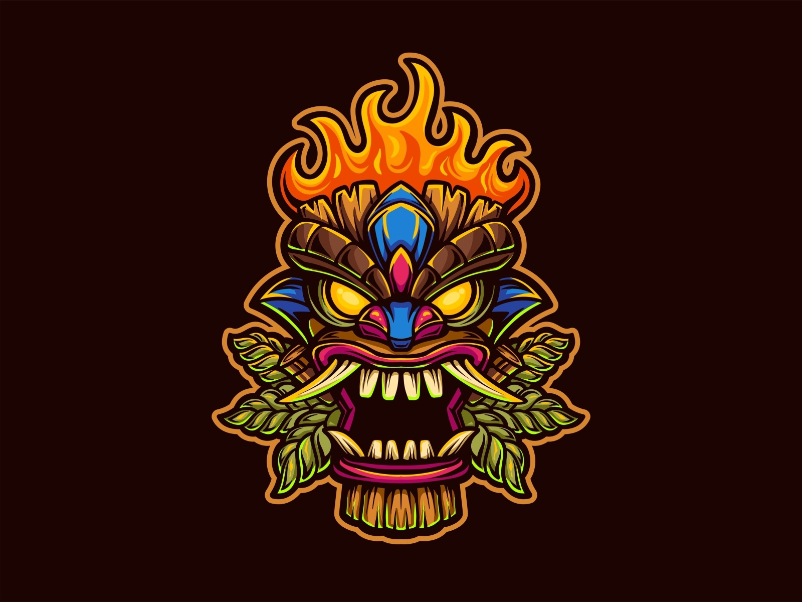 Tiki Mask by teamhoreSTD on Dribbble