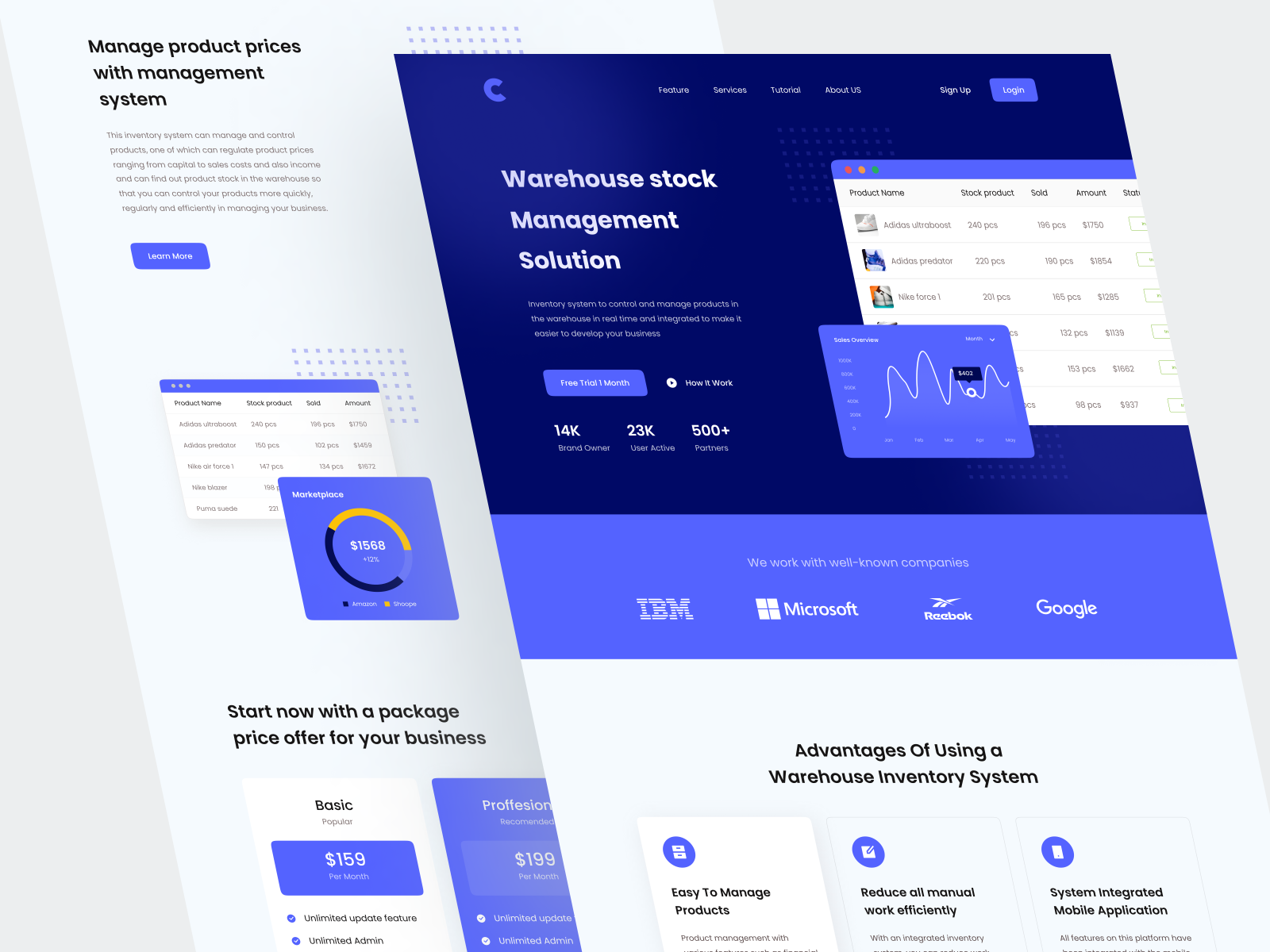 Warehouse Inventory System | SaaS Landing Page by Afif hanifudin for ...