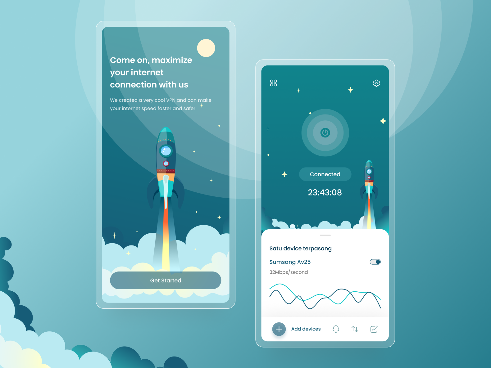 VPN Mobile App by Annisa Fauziah on Dribbble