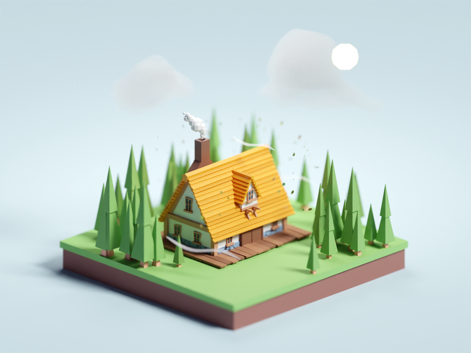 Tiny Cabin By Mohamed Chahin On Dribbble