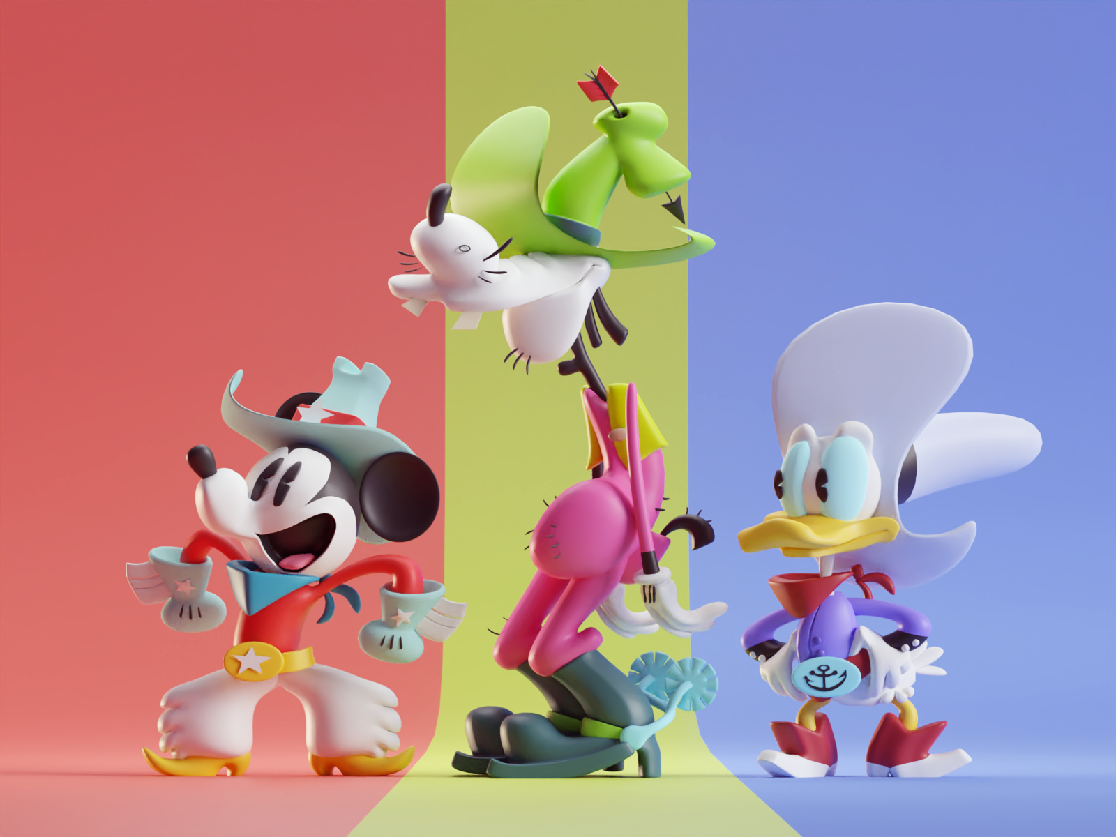 Mickey Goofy & Donald by Mohamed Chahin on Dribbble