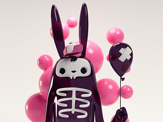 Skeleton Bunny by Mohamed Chahin on Dribbble