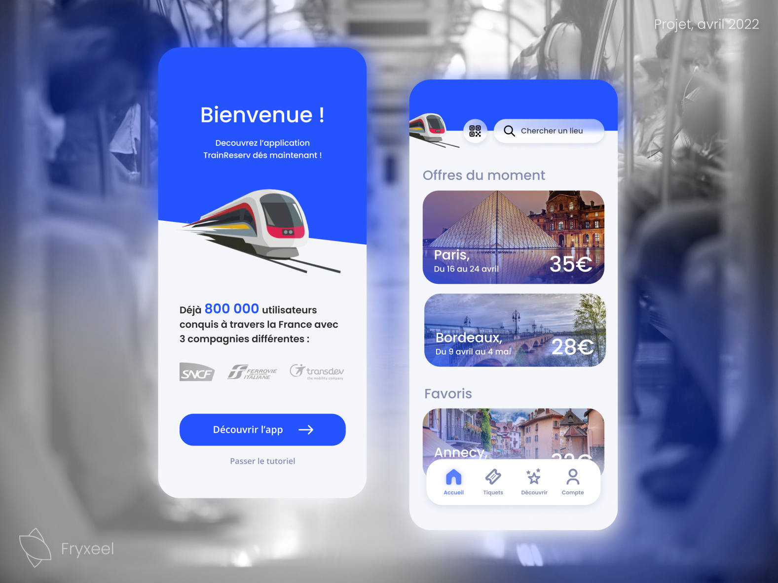 TrainReserv • APP UI DESIGN avril 2022 by Fryxeel on Dribbble
