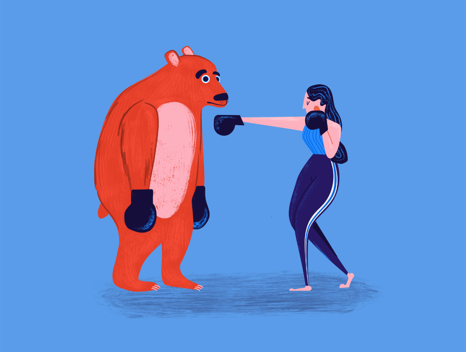 Boxing Bears by Kristiana Vellucci on Dribbble