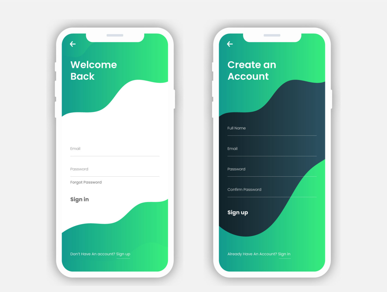 Sign in and Sign up app ui by Md. Hafizur Rahaman on Dribbble