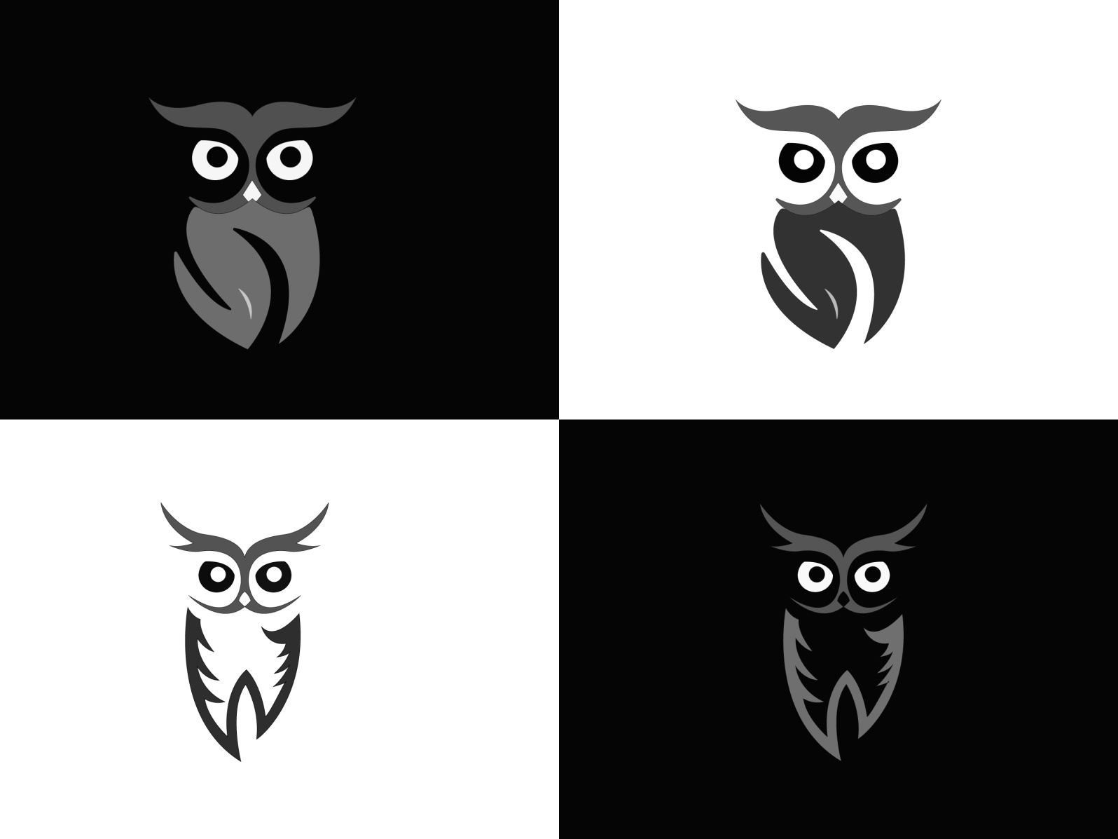 Owl minimal design (2 concept) by Shayon Saha Dip on Dribbble