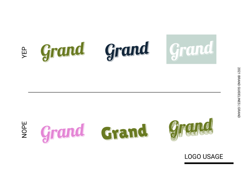 Brand Guidelines - Logo Usage (Events app) by Melissa Burnham on Dribbble