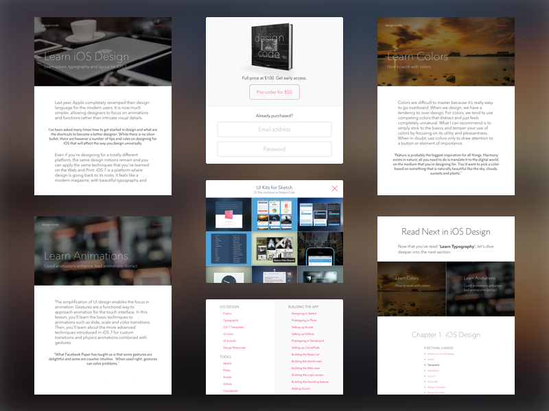 Design+Code chapter one by Meng To on Dribbble