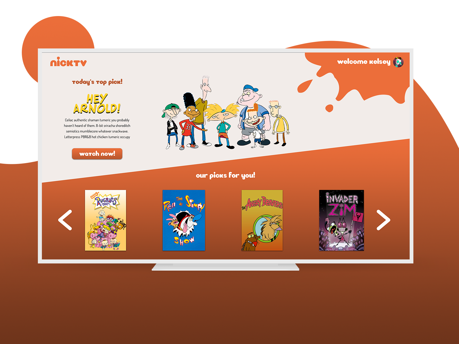 Daily UI Challenge - TV App by Tracie on Dribbble