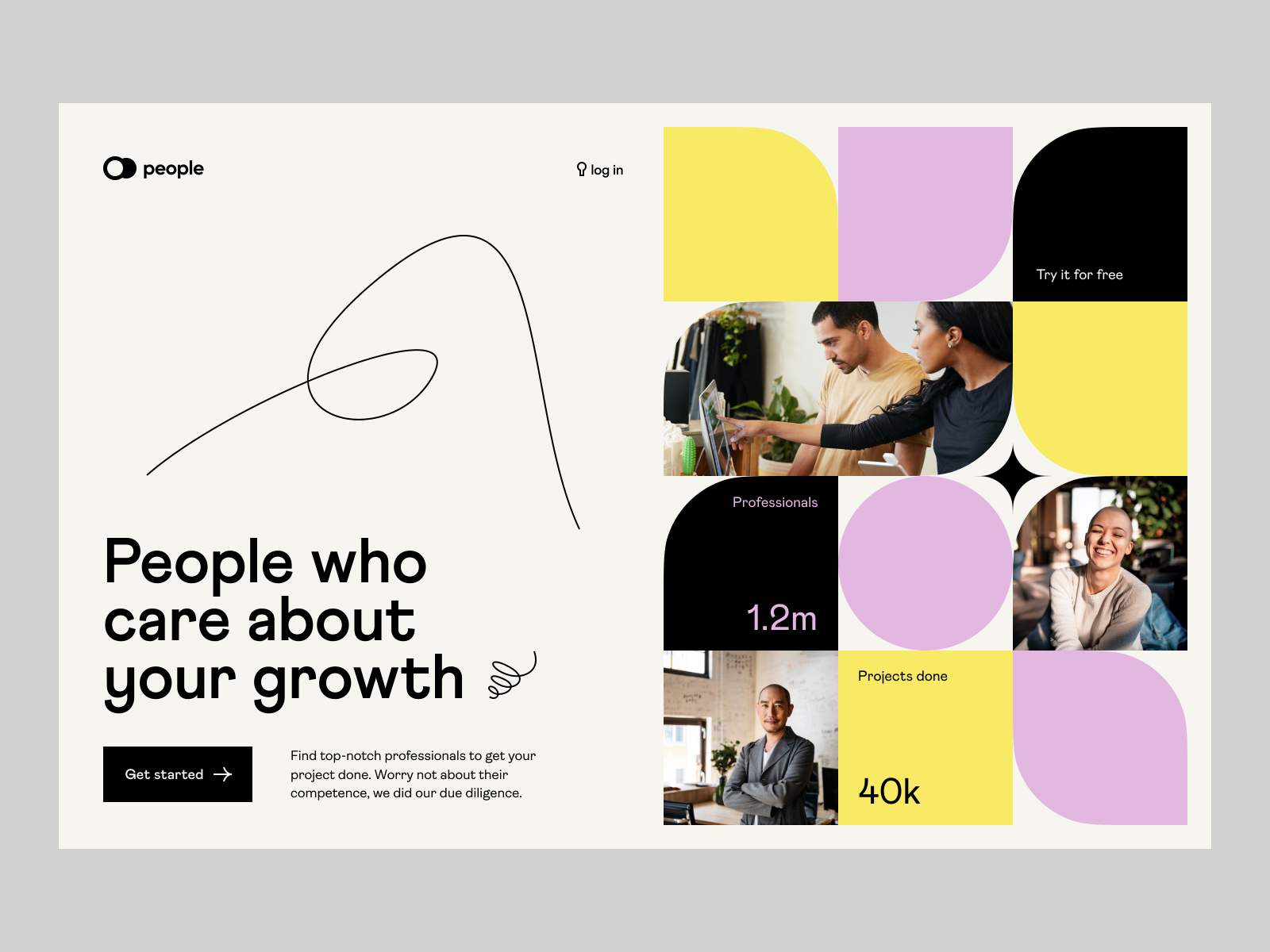 people: visual identity web page by Vladimir Gruev for OOZE on Dribbble