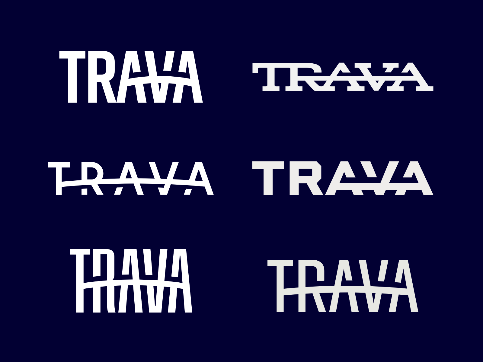 Trava word mark exploration by Kevin Spahn for High Alpha on Dribbble