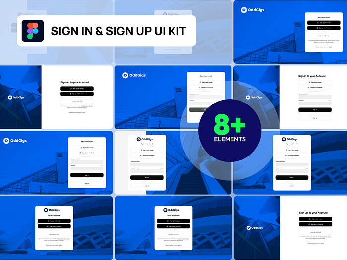 Sign In & Sign Up UI Kit for Figma by Themesmile on Dribbble