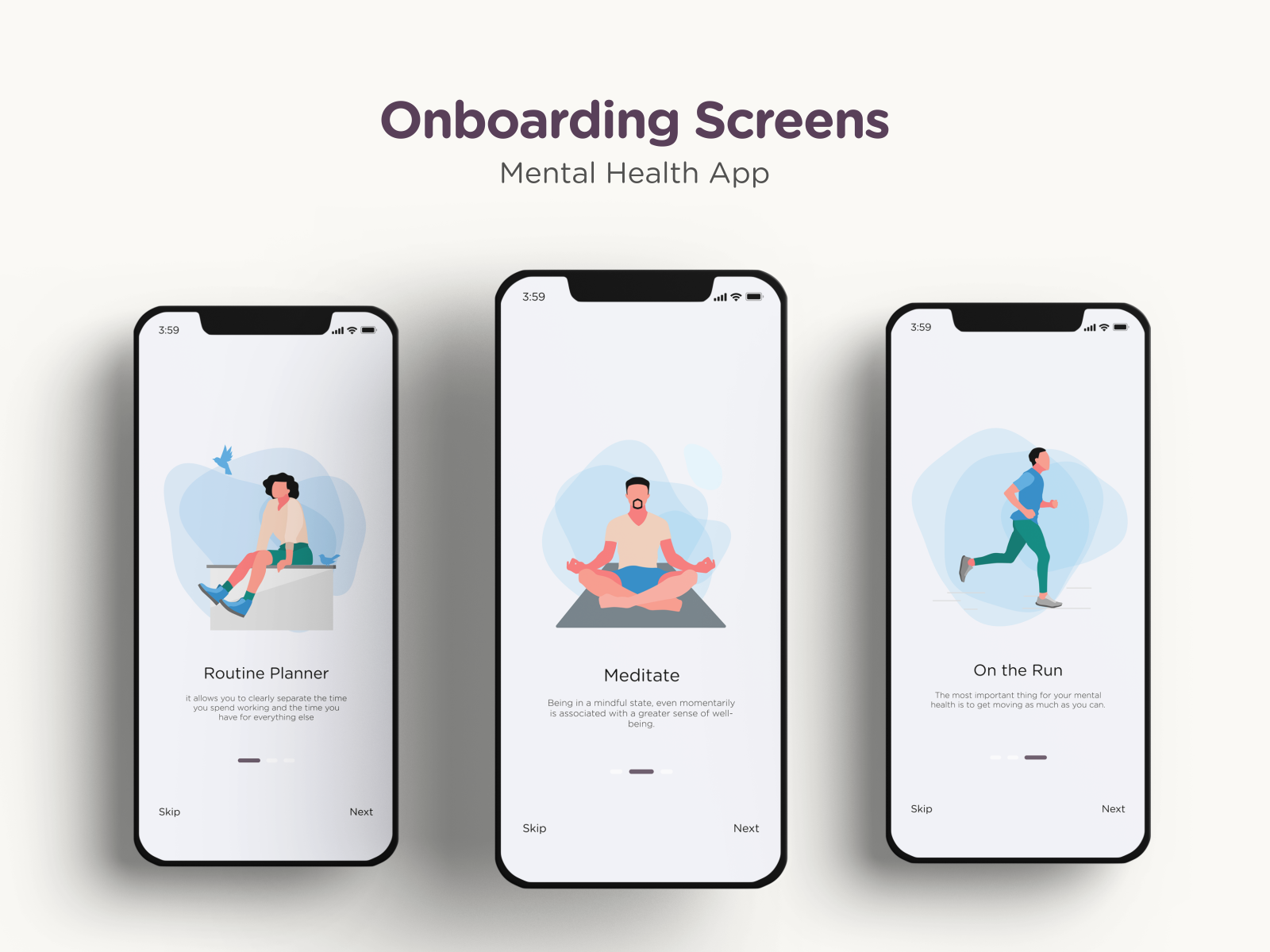 Onboarding Screens - Mental Health App by Siddhant Sharma on Dribbble