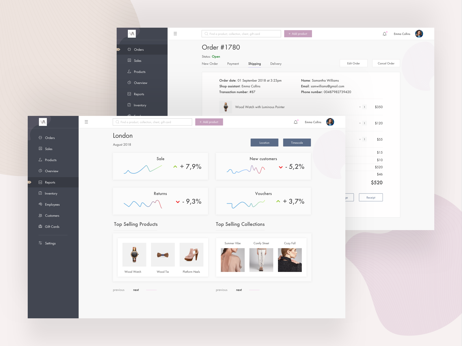 Fashion Shop Dashboard. by Karolina Awizen on Dribbble
