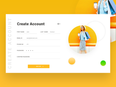 Create Account Landing Page by Dicky on Dribbble