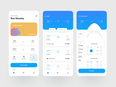 Flight booking app ui. by Anil Kumar Pitta on Dribbble