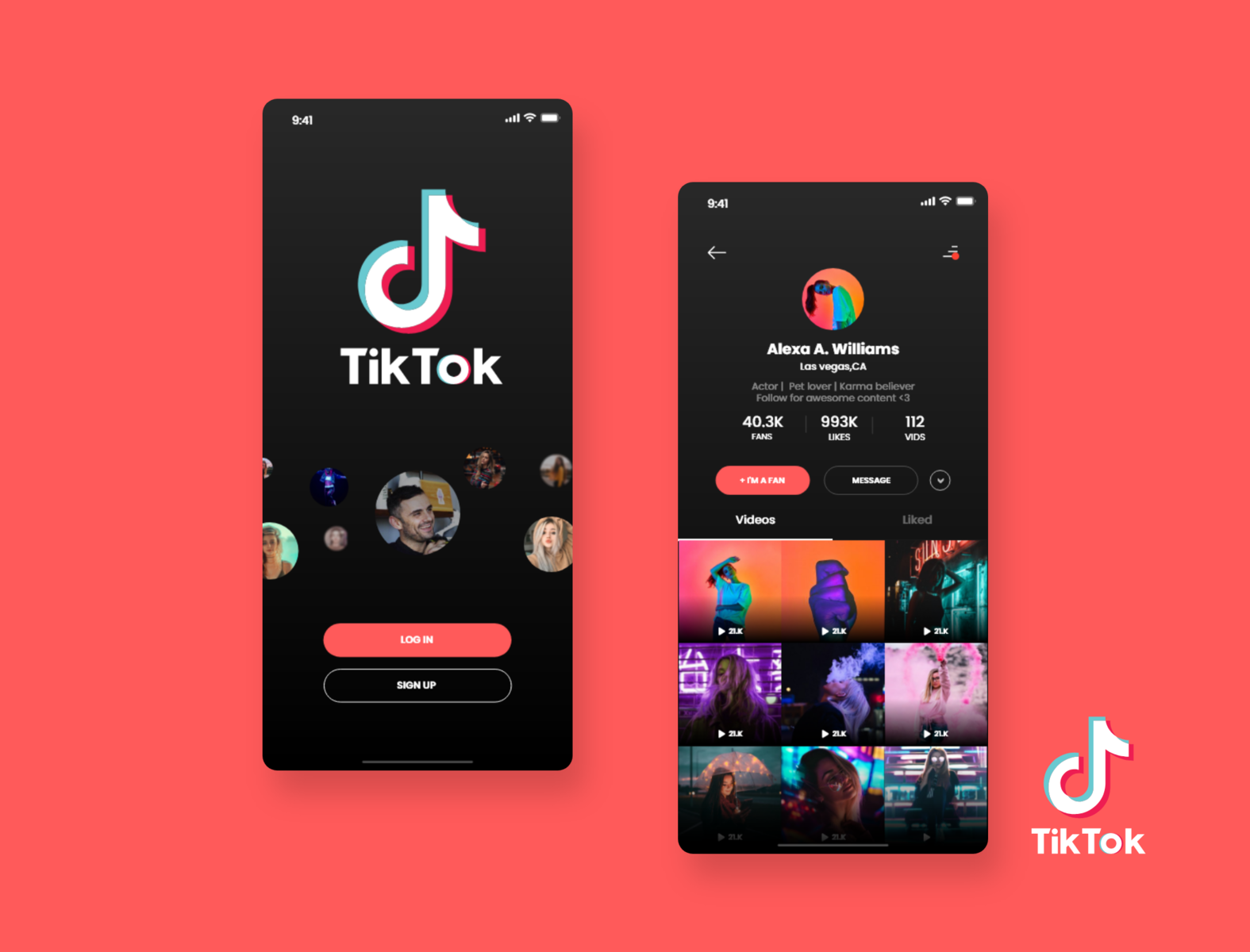 Tiktok mobile app UI design by Nagib Al Sadik on Dribbble