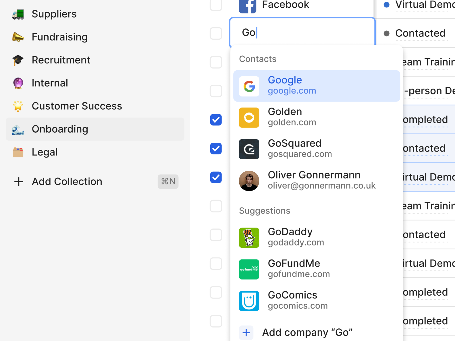 Add Contacts by Niclas Ernst for Attio on Dribbble