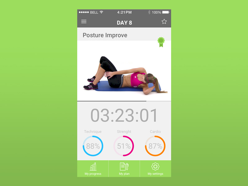 Daily UI #062 / Workout Card by Zinaida Olado on Dribbble