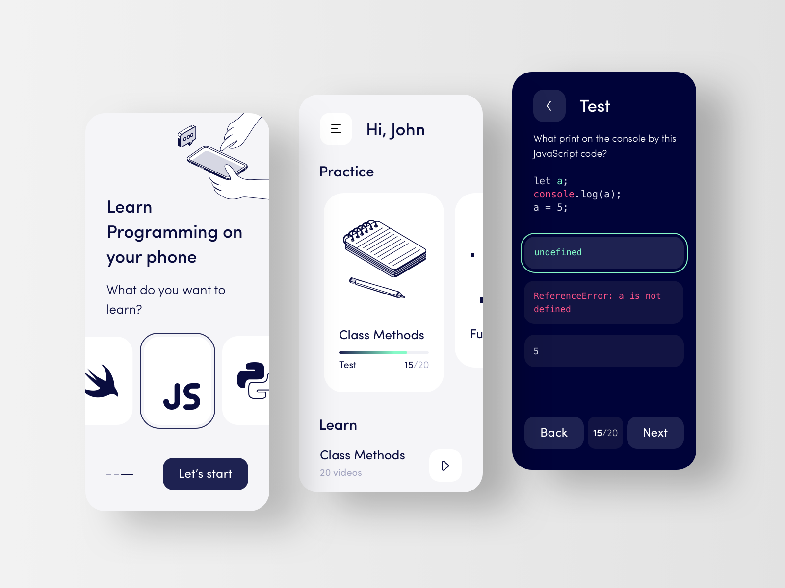 Programming Educational Platform by Jack R. for RonDesignLab ⭐️ on Dribbble