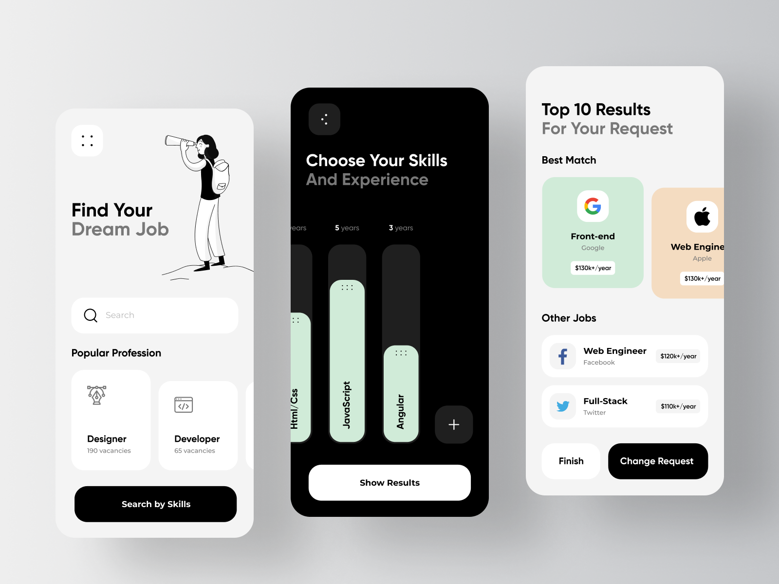 Jobster - Job Search Platforms Mobile App by Jack R. for RonDesignLab ⭐ ...