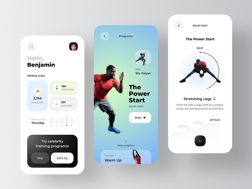 Fitness App - Workout Tracker by RD UX/UI for RonDesignLab on Dribbble