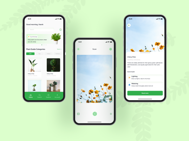 Plant App UI by Harsh on Dribbble