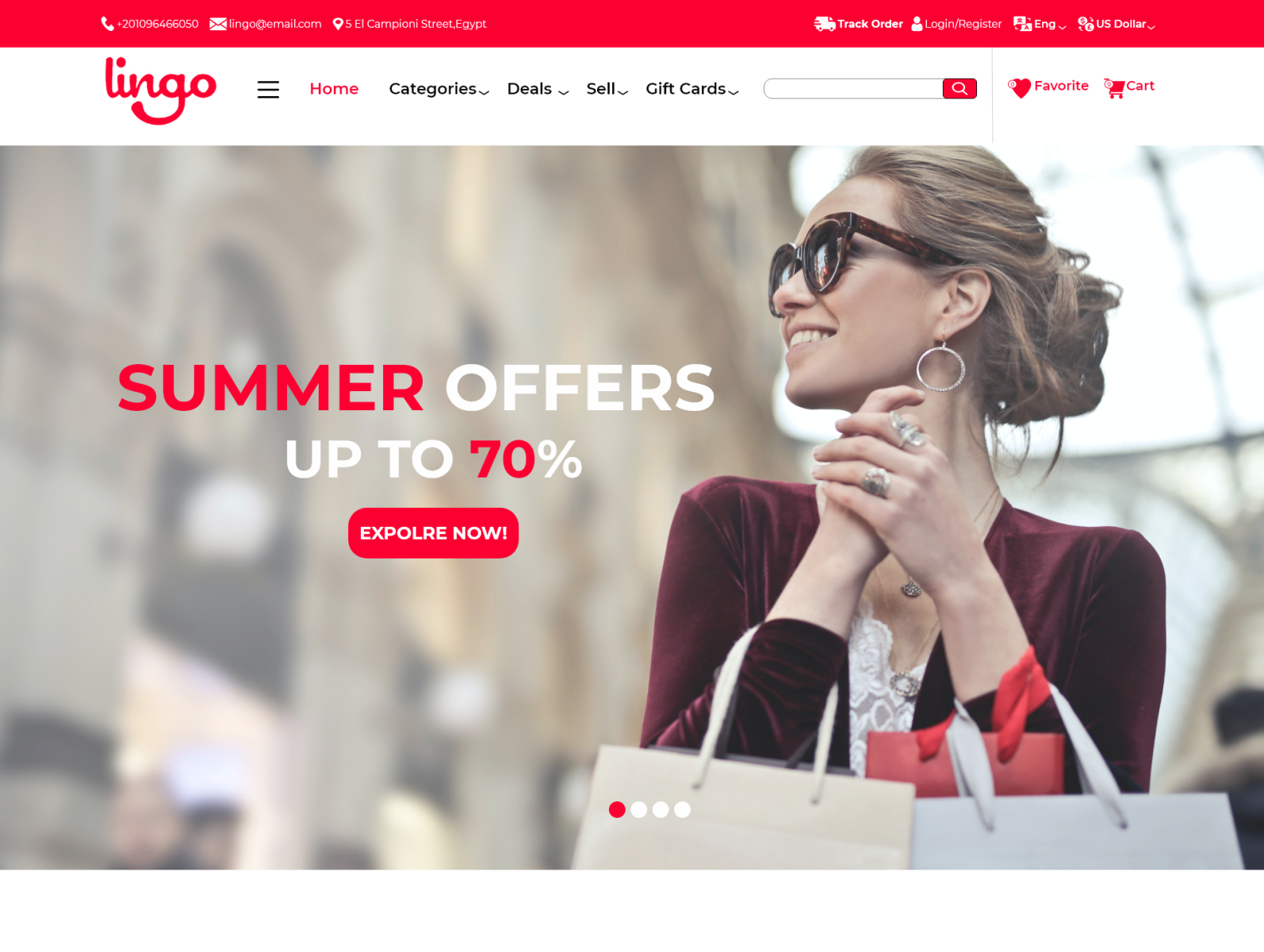 Lingo E-commerce site by Mustafa Rabea on Dribbble